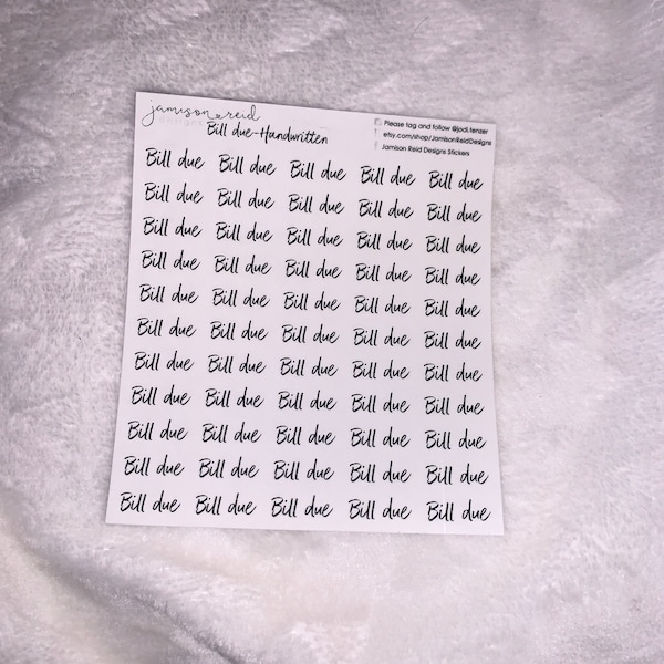 HANDWRITTEN Clear or Matte Word Planner Stickers , Transparent ...