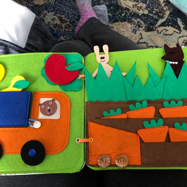 Quiet Book Toddler, Busy Book, Felt Montessori Book, Activity Sensory ...