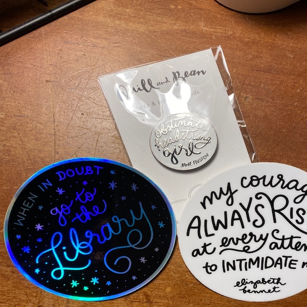 HOLOGRAPHIC When in Doubt Go to the Library Sticker / Book Lover Laptop ...