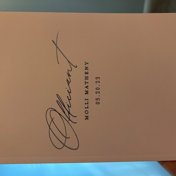 Wedding Officiant Book, Officiant Gift, Officiant Vow Book, White ...