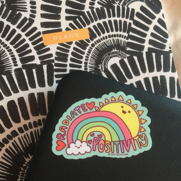 Positivity Sticker, Cute Vinyl Stickers for Laptops, Car Decals ...