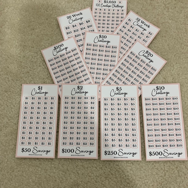 26 Week Challenge, 700, Savings Challenge Envelopes, Savings Challenge ...