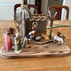 Nativity Scene Ambiente With 6 Figures Wooden Stable, Nativity ...