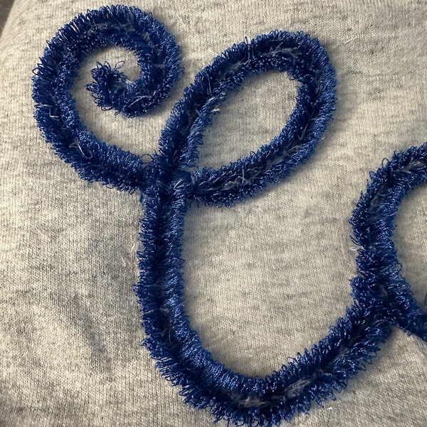 Big Fringe Extra Fluff! Fringed FONT Alphabet Letters Machine ...