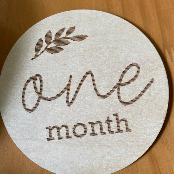 Baby Milestone Markers 3D Monthly Plaque Wood Age Signs Newborn Shower ...