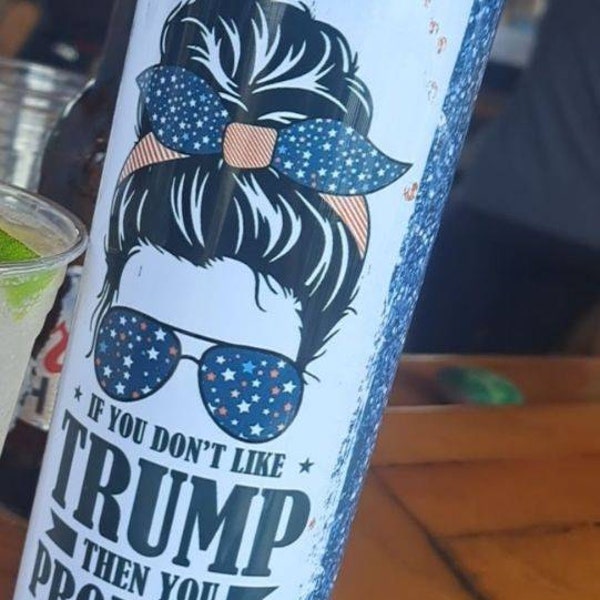 Trump 2024, MAGA, Tumbler Skinny 20oz With Lid and Straw, Gift for Her ...