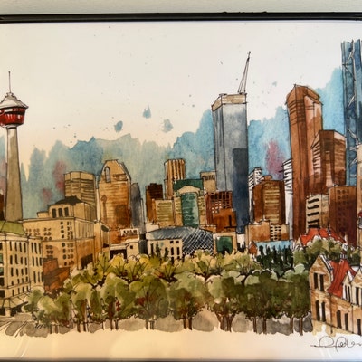 Old Quebec Watercolor Art Print Chateau Frontenac Hotel - Etsy