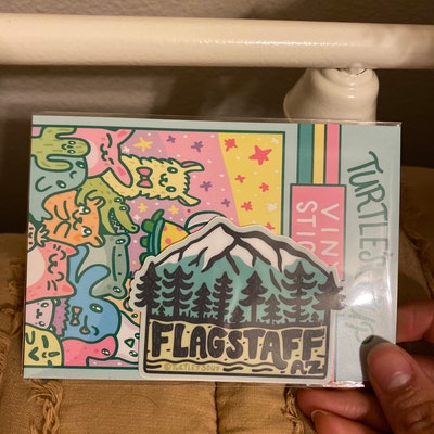 Flagstaff Arizona Vinyl Sticker, Mountain Sticker, Arizona Sticker ...