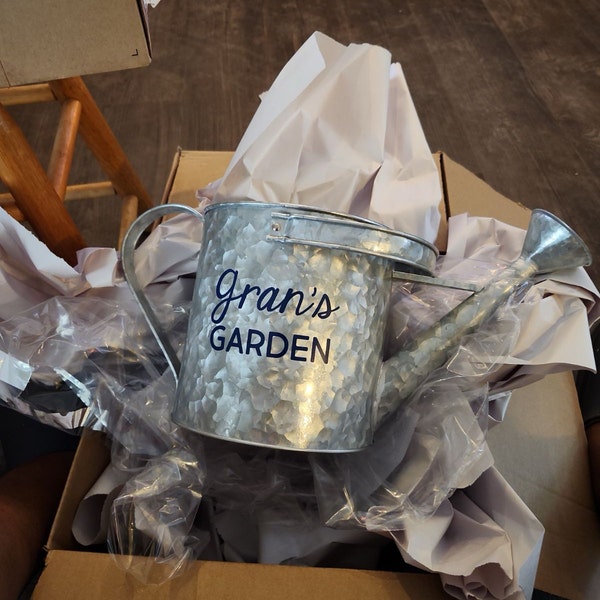 Galvanized Garden Personalized Watering Can, Gifts for Her, Garden ...