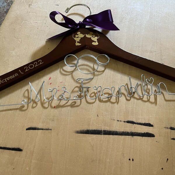 Disney Wedding, Mickey Mouse Hanger,personalized Wedding Hanger,disney ...