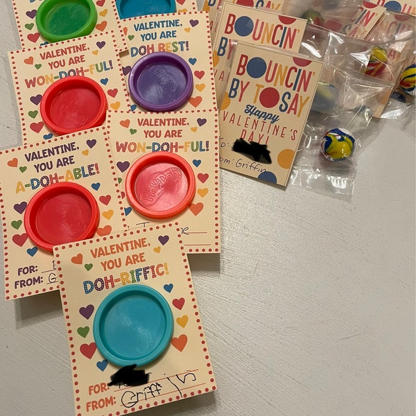 Bouncy Ball Valentine's Day Printable Class Gift Tags, Bouncin' by ...