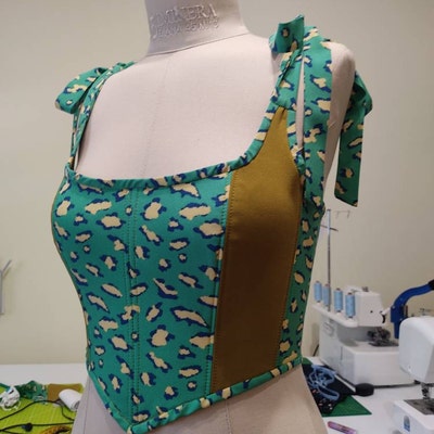 Romantic Corset Sewing Pattern With Straps, Adjustable Lacing at Back ...