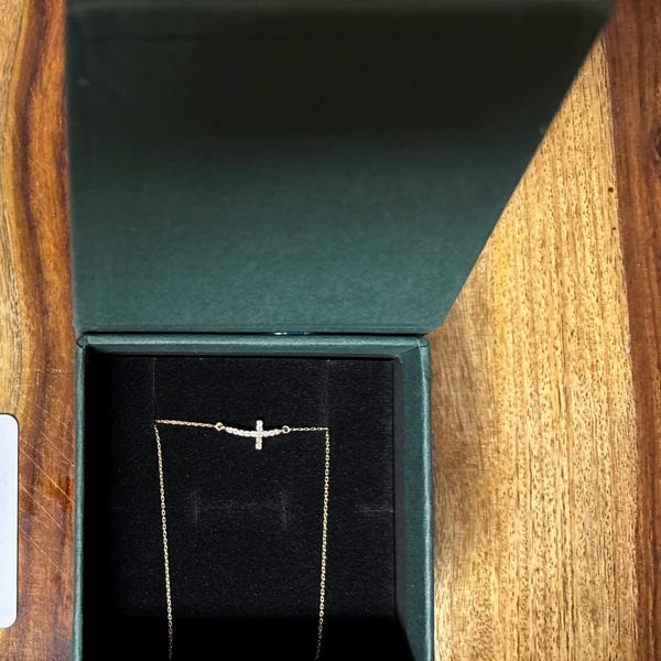 14K Solid Gold Infinity Cross Necklace | 14K Real Gold Infinity ...