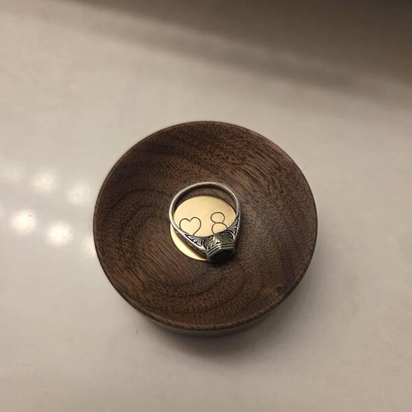 Handmade Wood Ring Dish, Wedding Gift, 5th Anniversary. Small Ring ...