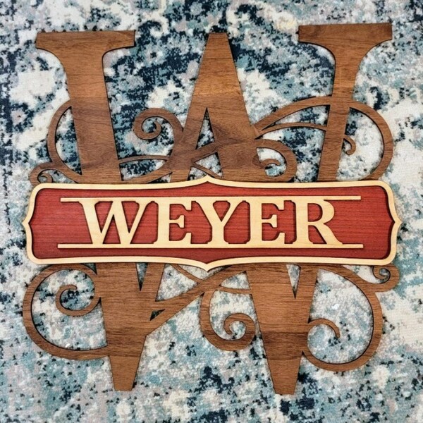 Multi-layer Monogram Assembly and Non Assembly Versions - Laser Cut ...