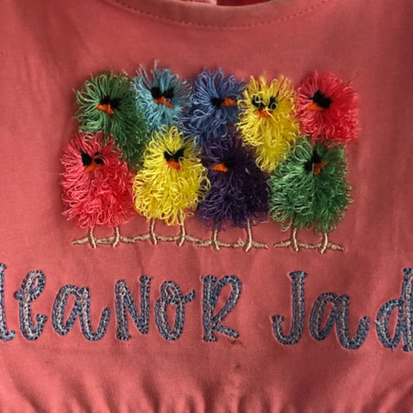 Cute Little Chicks Machine Embroidery Designs Fringed Fluffy Chick ...