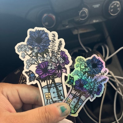 Flower Sticker, Science Sticker, Erlenmeyer Flask Sticker, Women in ...