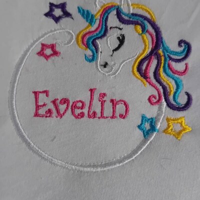 First Birthday Unicorn Applique Digital Machine Embroidery Design Baby ...