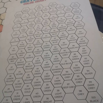 Crayola Color Chart 100 Color Swatch Chart 8 Set DIY Digital PDF File ...