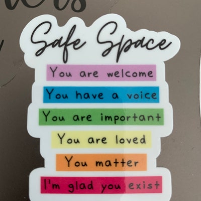 Safe Space,pride Stickers, Laptop Stickers,water Bottle Stickers ...