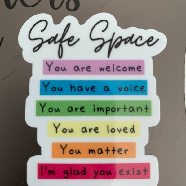 Safe Space,pride Stickers, Laptop Stickers,water Bottle Stickers ...