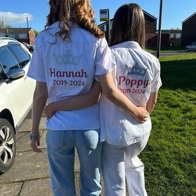 Personalise Your Leavers Shirt at Home School Leavers Day Personalise ...