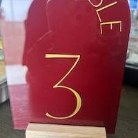 Acrylic Wedding Table Numbers V1 Vertical - Etsy
