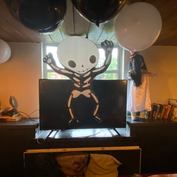 Giant Skeleton Balloon - Large Halloween Balloons - Haunted House Party ...