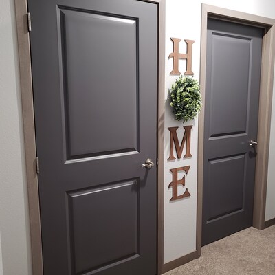 HOME Letters Décor Walnut Wood HOME Sign Wooden Home Sign Wall Décor ...