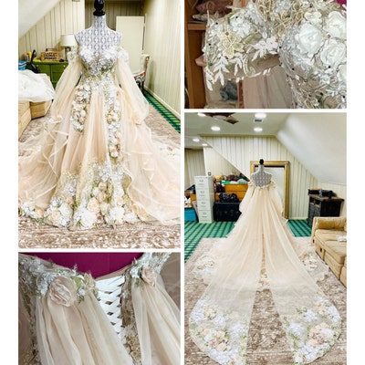 Princess Fairytale Rose Dress Inga Ezergale Design - Etsy