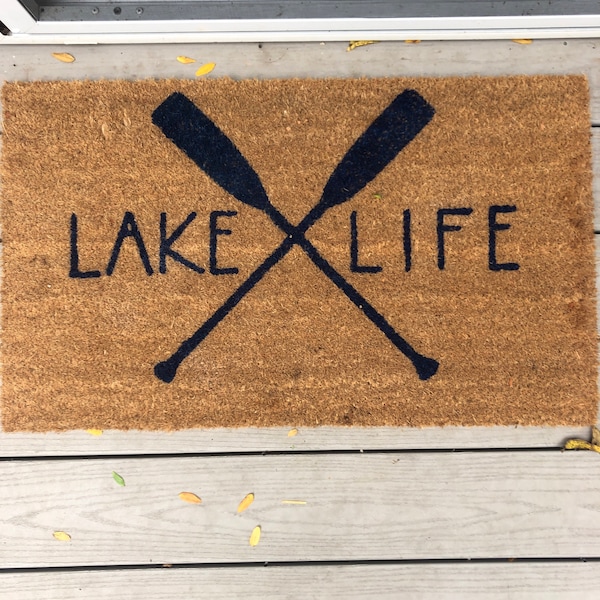 Lake Life Doormat | Lake House Decor | Summer Decor | Housewarming Gift ...