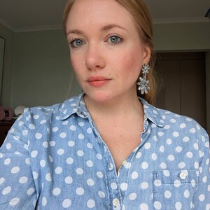 Monnie Drops Emma Laser Cut Drops Earrings Emerald Green - Etsy