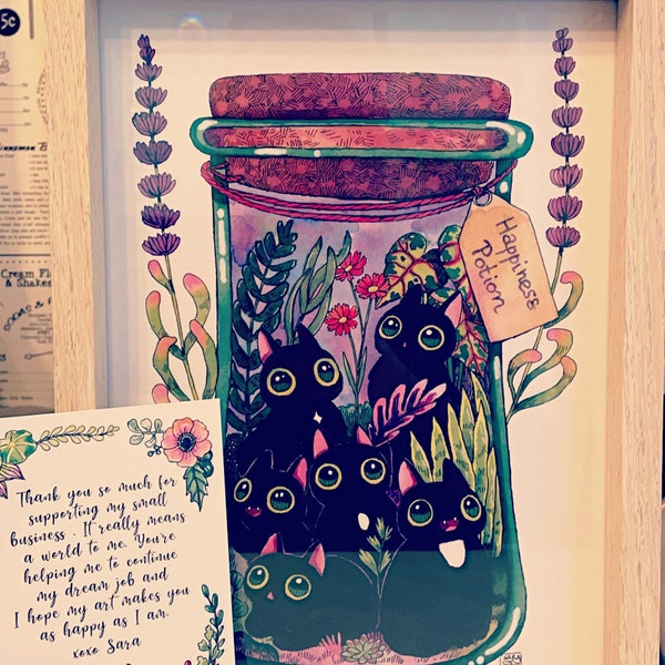 Happiness Potion Art Print - Etsy