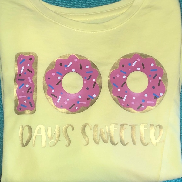 100 Days Sweeter 100 Days of School Donuts Digital File SVG DXF JPG ...