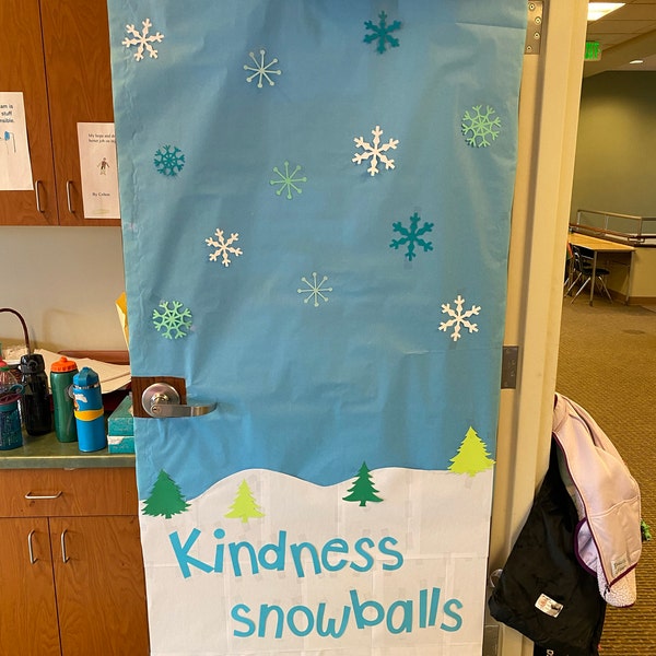 Kindness Snowballs | Bulletin Board Cutout Decor - Etsy