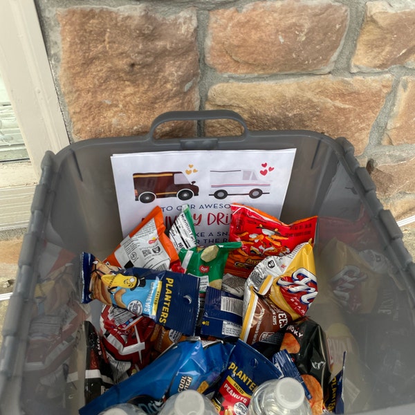 Delivery Driver Snack & Drink Sign, Mail Carrier, Packages, Essential ...