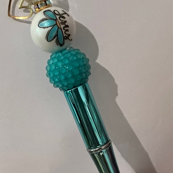 He is Risen Pen Beaded Pen, Angel Charm, Fancy Pen, Bead Pen, Gift ...