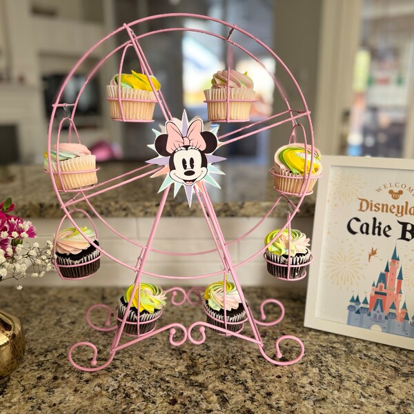 Printable Minnie's Fun Wheel Label, Minnie Birthday, Disneyland Party ...