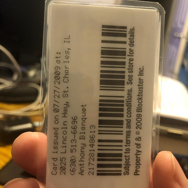 Blockbuster Membership Card - Etsy