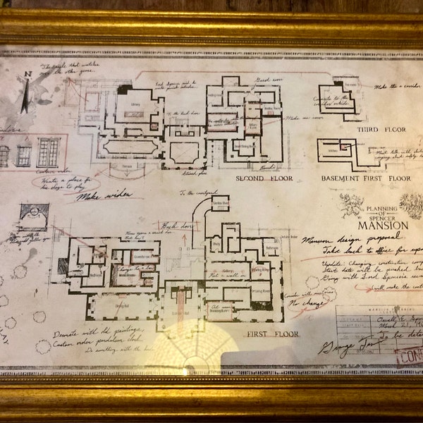 Resident Evil, the Spencer Mansion Plan, High Quality, A3 Prints - Etsy