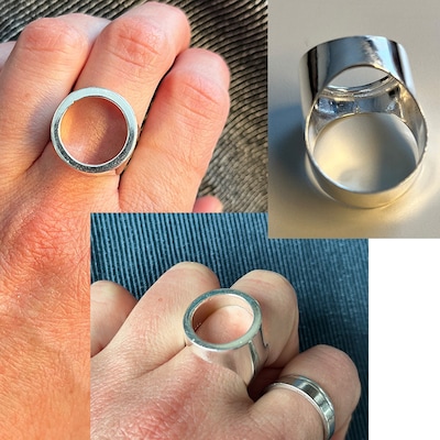 Silver Dome Ring Chunky Dome Stackable Chunky Silver Ring - Etsy