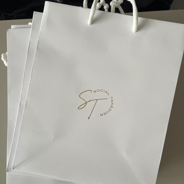 Personalised Logo Gift Bags - Customised Gift Bags With Gold/silver ...