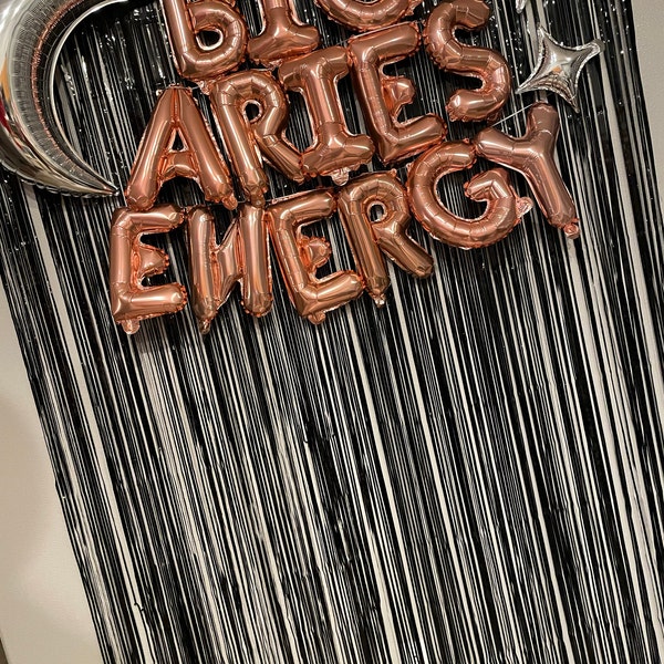 Big Aries Energy Letter Balloon Kit Aries Birthday Party Balloon Banner ...