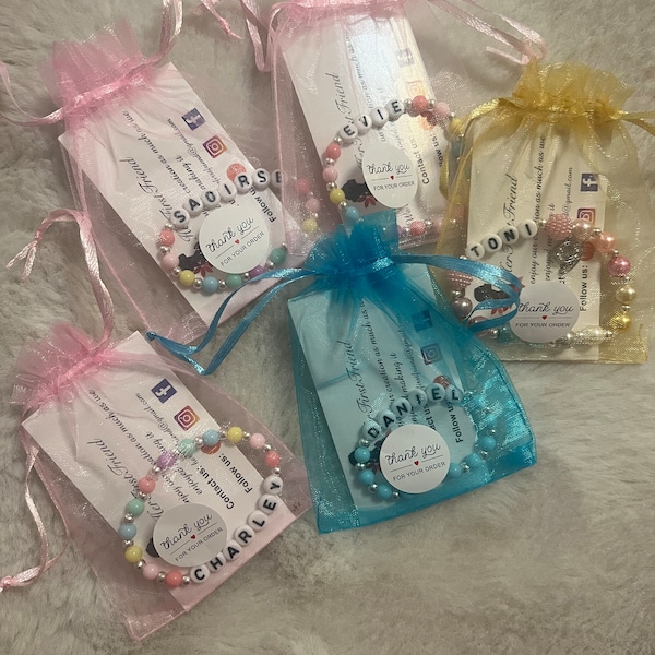 Personalized Tropical Flower Charm Bracelet - Perfect Luau Party Favor ...