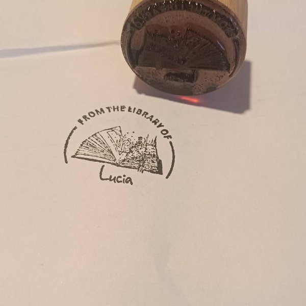 From the Library of |custom Library Stamp|personalized BOOK Stamp ...