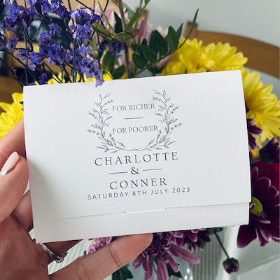 Personalised Lotto Scratch Card Wallet Lottery Ticket Holder Wedding ...