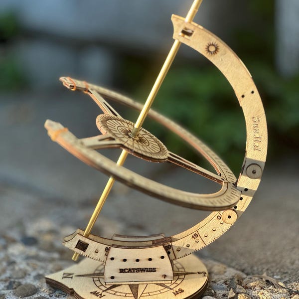 Digital Sundial Laser Cut Svg Dxf Cdr Ai – 3mm Plywood & Acrylic Clock ...