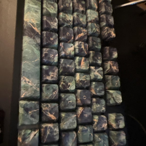 Green Marble Keycaps for Mechanical Keyboards - Key Caps for Pc Gaming ...