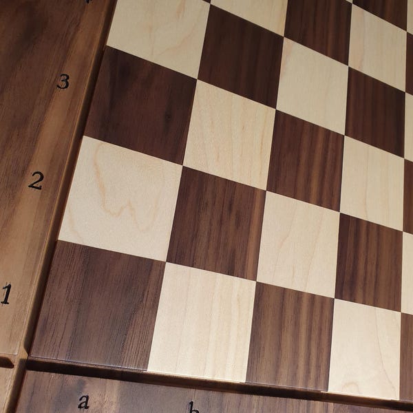 Drueke Style Chess Board With Walnut and Maple / Chessboard Only Made ...