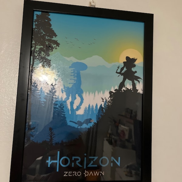 Horizon Game Art, Full Page, Minimalist, Video Game Print, Home Decor ...